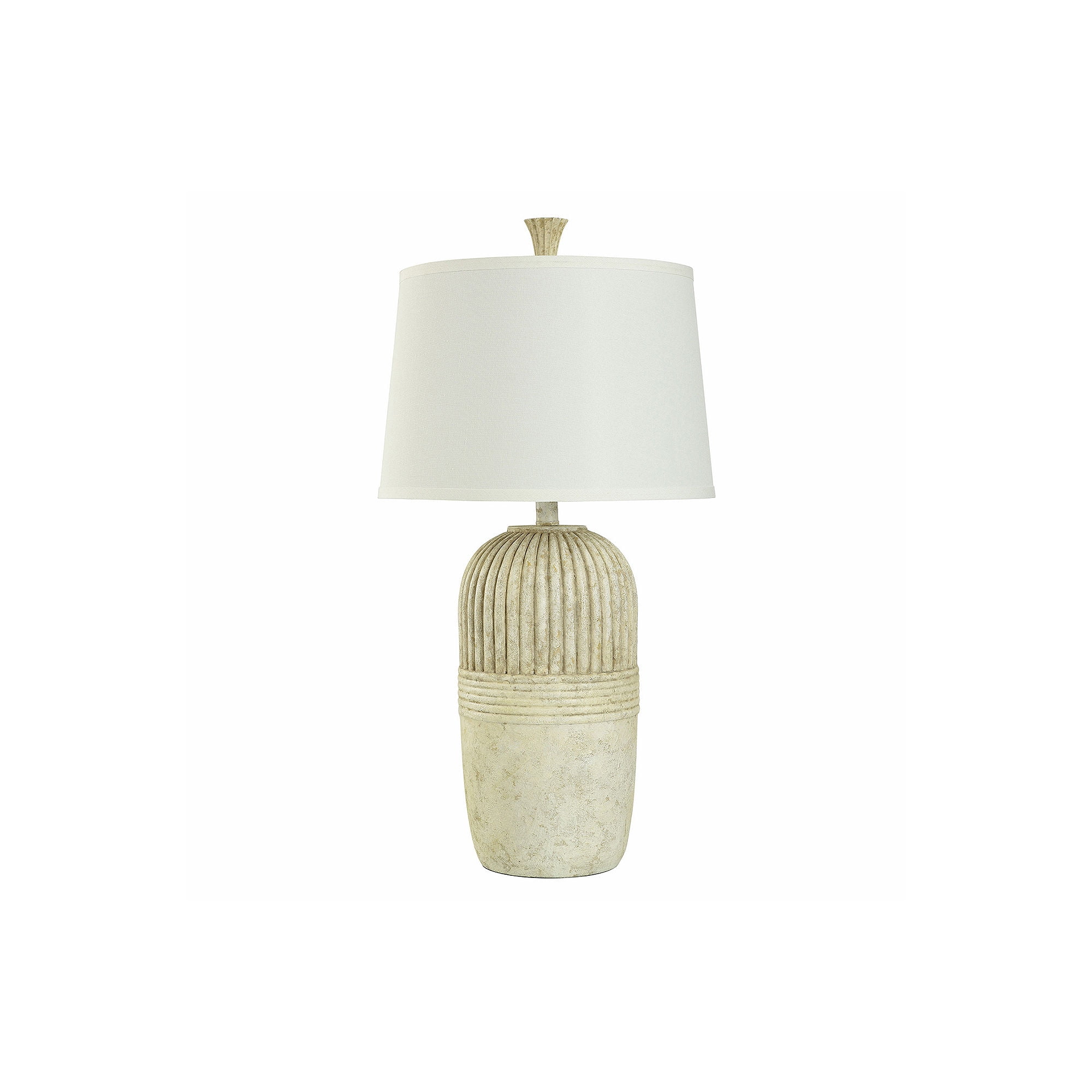Collective Design By Stylecraft White Washed Pottery Style Table Lamp ...