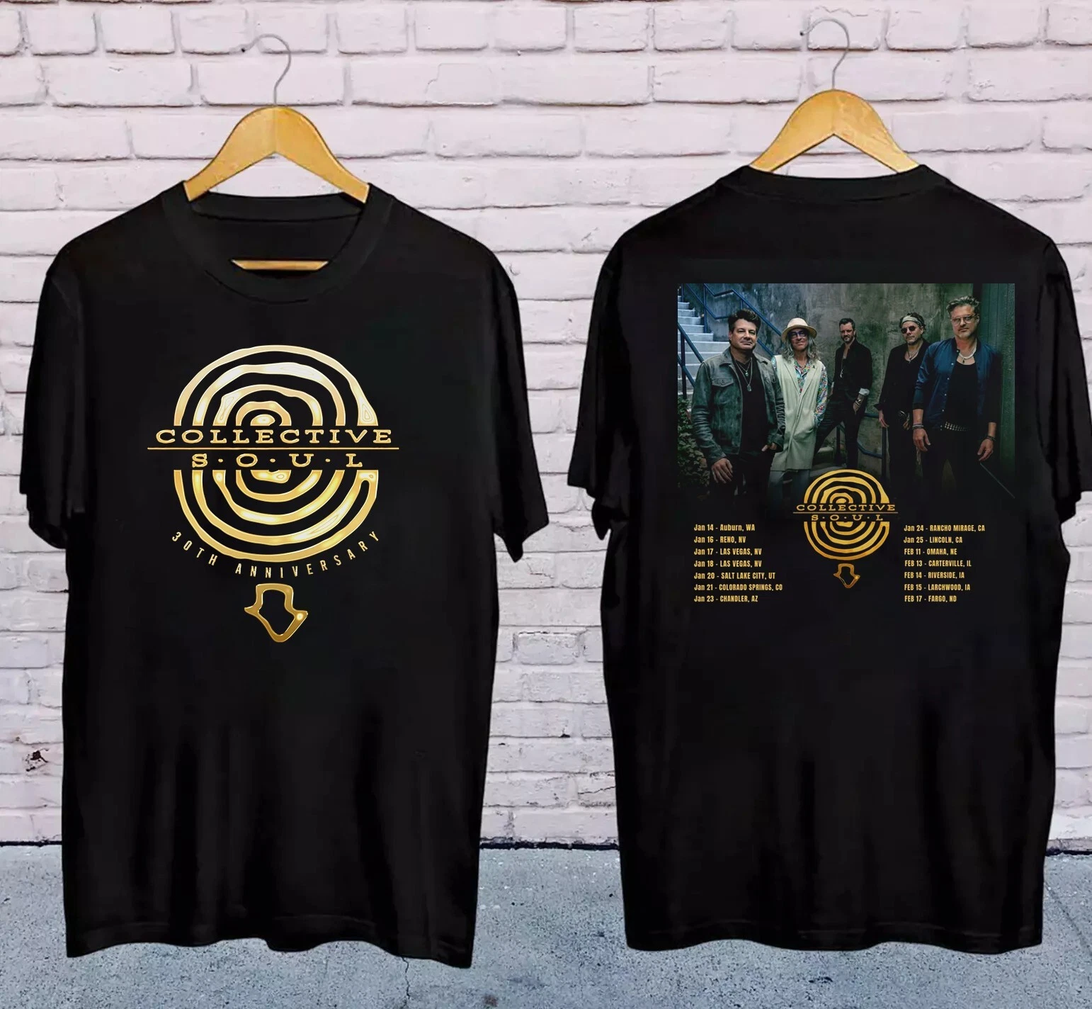 Collective Soul 30th Unniversary Tour 2025 Twoside Full Size Cotton ...