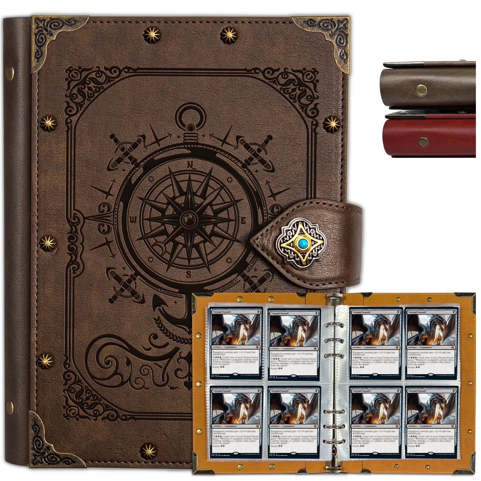 Collector Card Binder,4 Pocket Trading Card Binder,240 Cards Portable ...