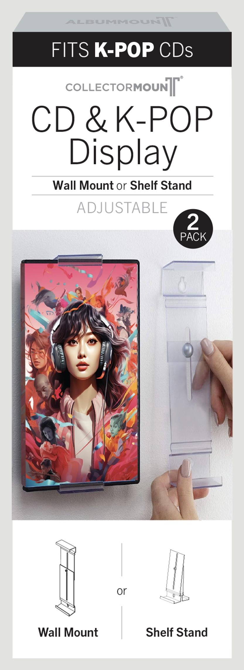 CollectorMount CD & K-Pop Display, Clear, 2-Pack - Walmart.com