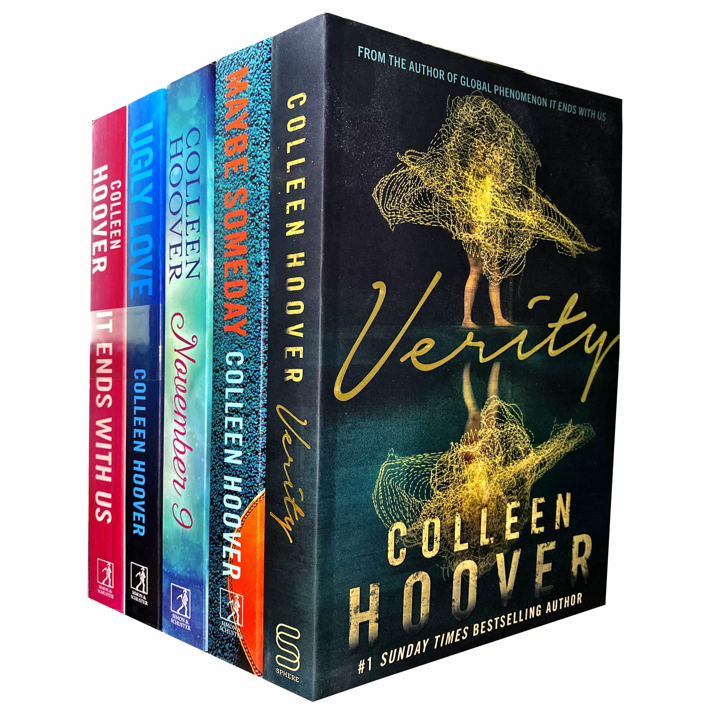 Colleen Hoover 5 Book Set: Verity, November 9, Maybe Someday, Ugly Love ...