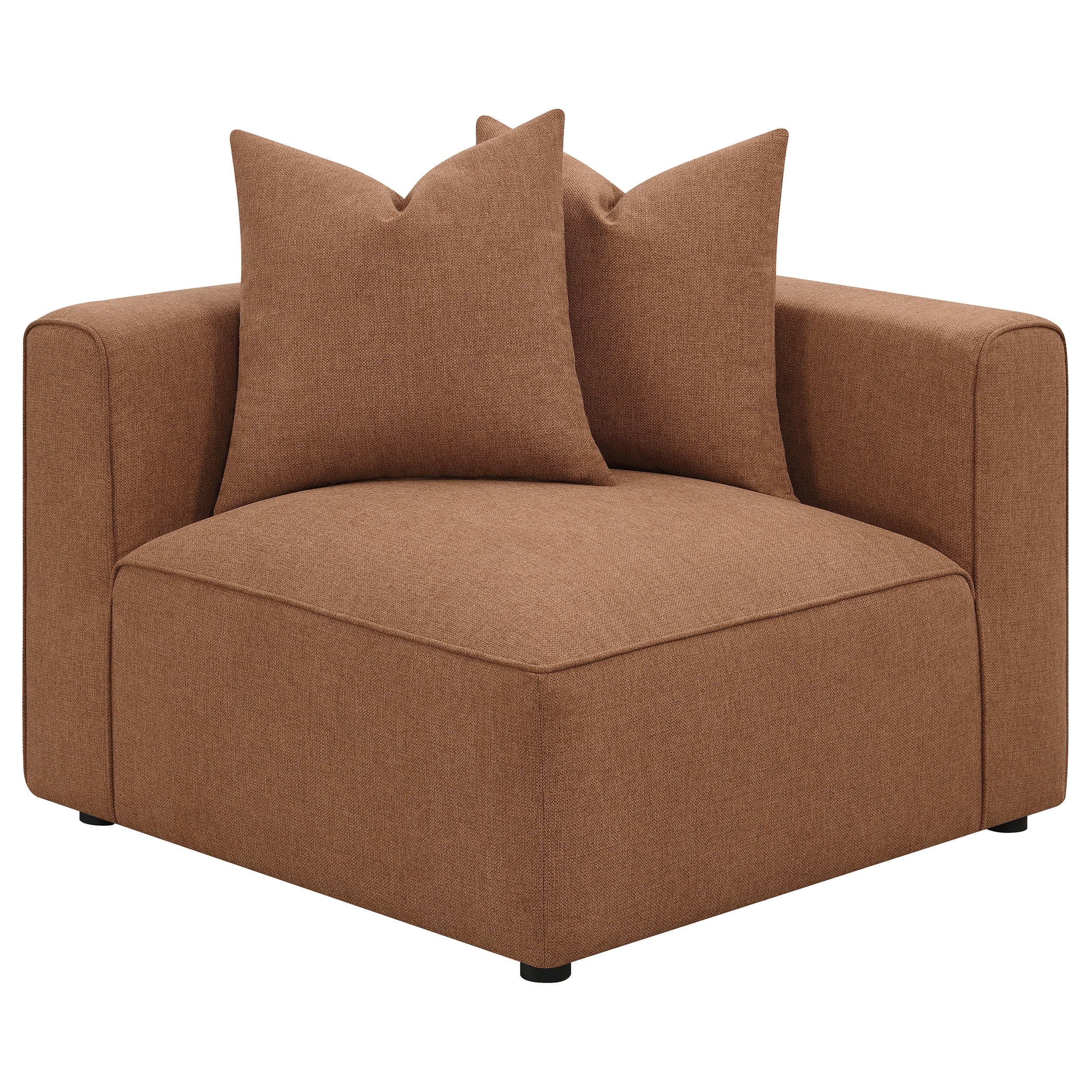 Colleen Terracotta Corner Chair with Pillows - 38.5" Square ...