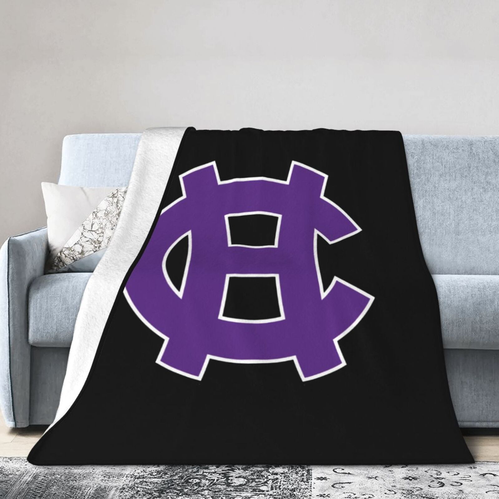 College A Of The Holy Cross Logo Ultra-Soft Micro Fleece Blanket Multi ...