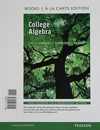 Pre-Owned College Algebra, Books a la Carte Edition Paperback - Walmart.com