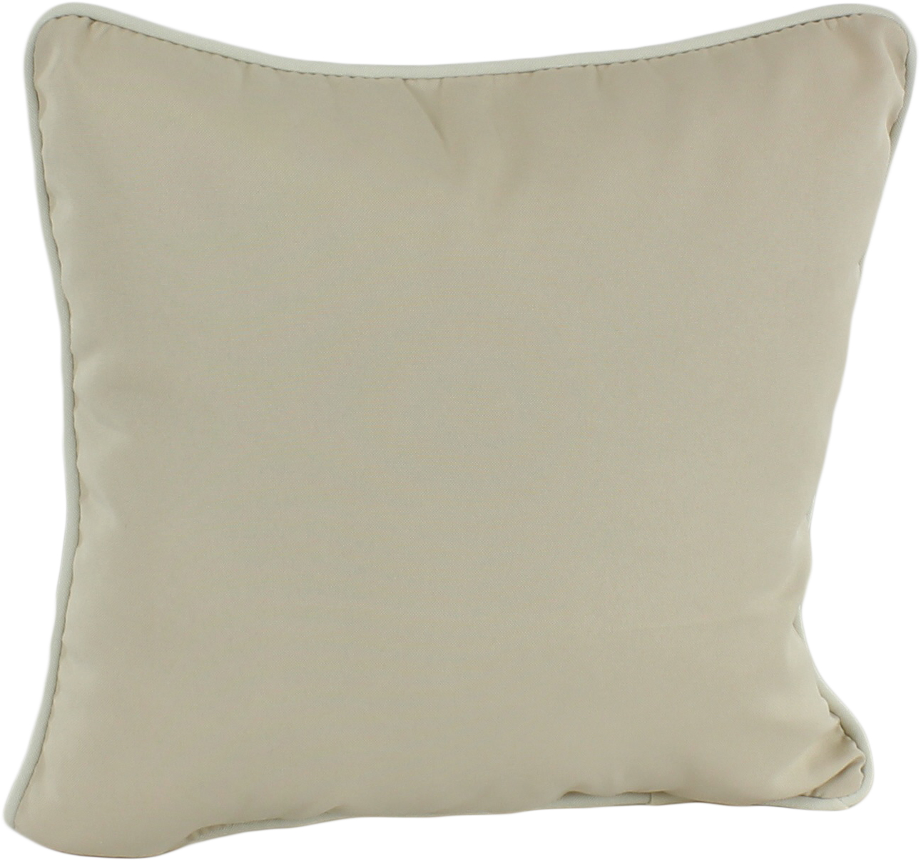 College Covers 16"x16" Cream Spun Polyester Decorative Pillow, Piping ...