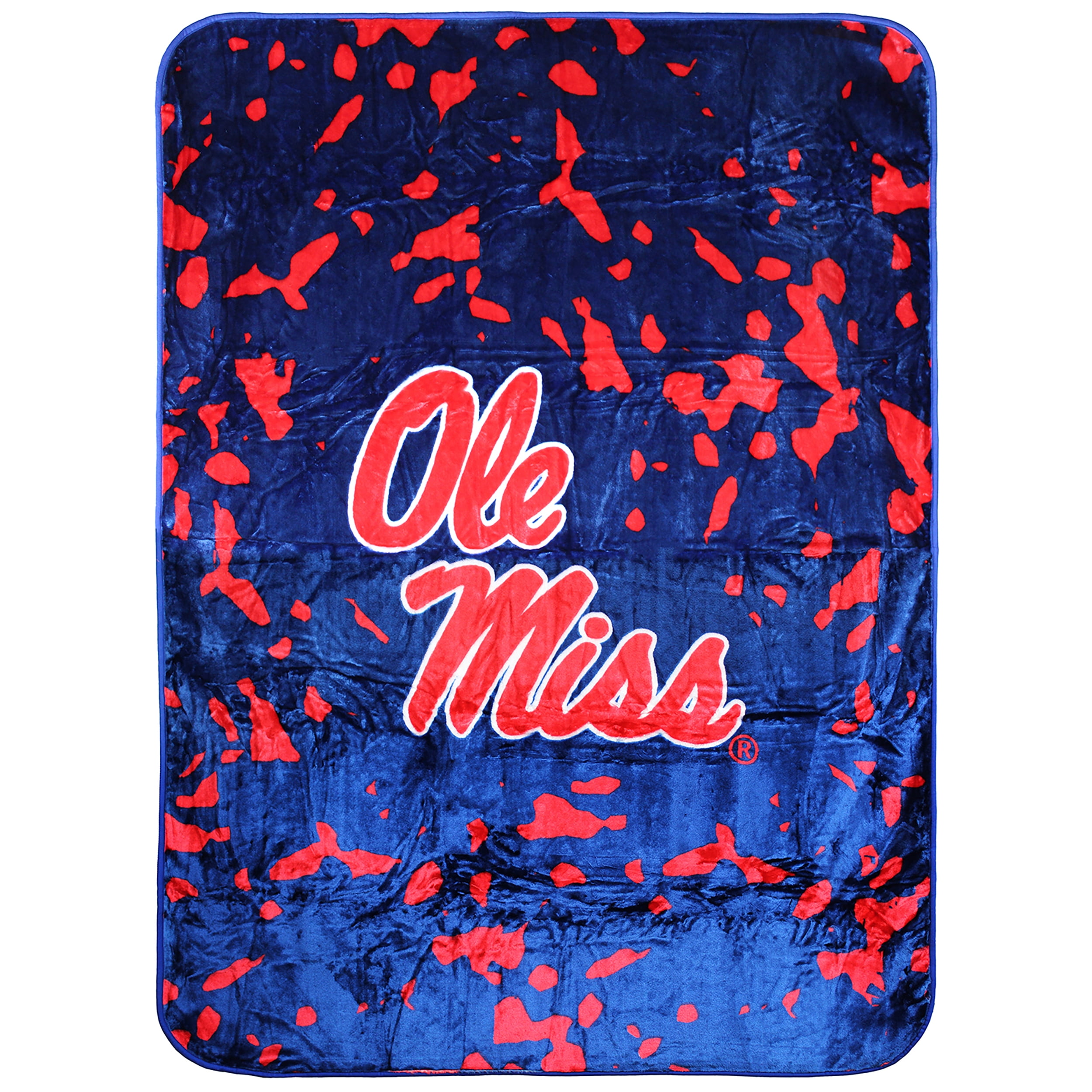 Free Shipping! College Covers Ole Miss Rebels Plush Raschel Blanket 86 ...