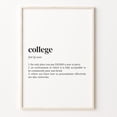 College Definition Print, Funny Dictionary Wall Art Poster Unframed ...
