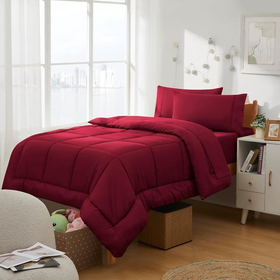 College Dorm Bedding Comforter Set 5 Piece Twin XL - Bed in a Bag for ...
