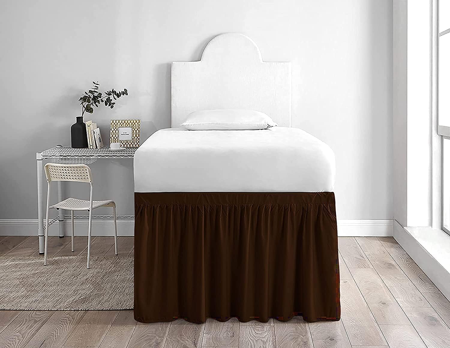 College Dorm Bedskirt - Ruffled Dorm Bedskirt for Dorm Bed - Twin XL ...