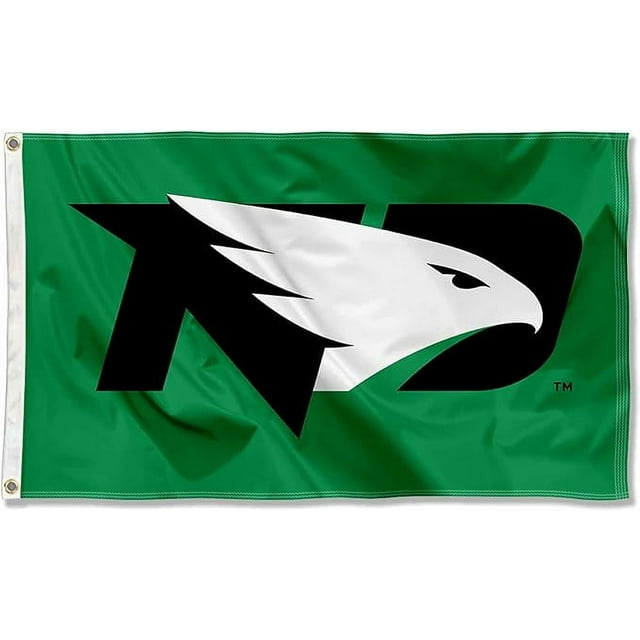 College Flags & Banners Co. North Dakota Fighting Hawks New Logo Flag ...