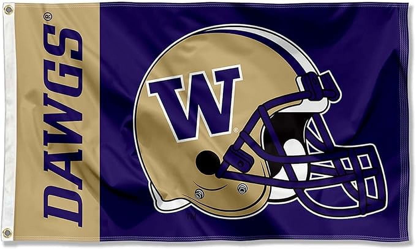 College Flags & Banners Co. Washington UW Huskies Football Helmet 3x5 ...
