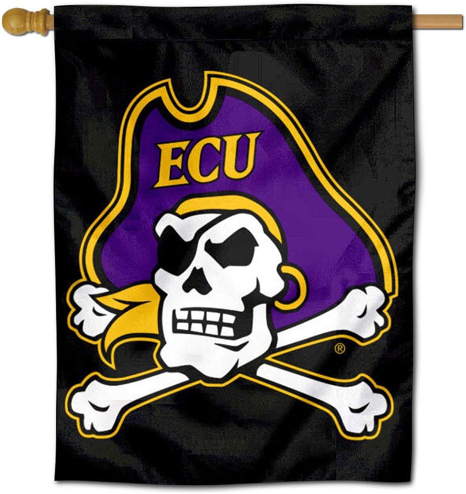 College Flags & Banners Co. ECU Pirates ECU Pirate Double Sided House ...