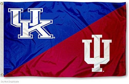College Flags & Banners Co. Kentucky vs Indiana House Divided 3x5 Flag ...