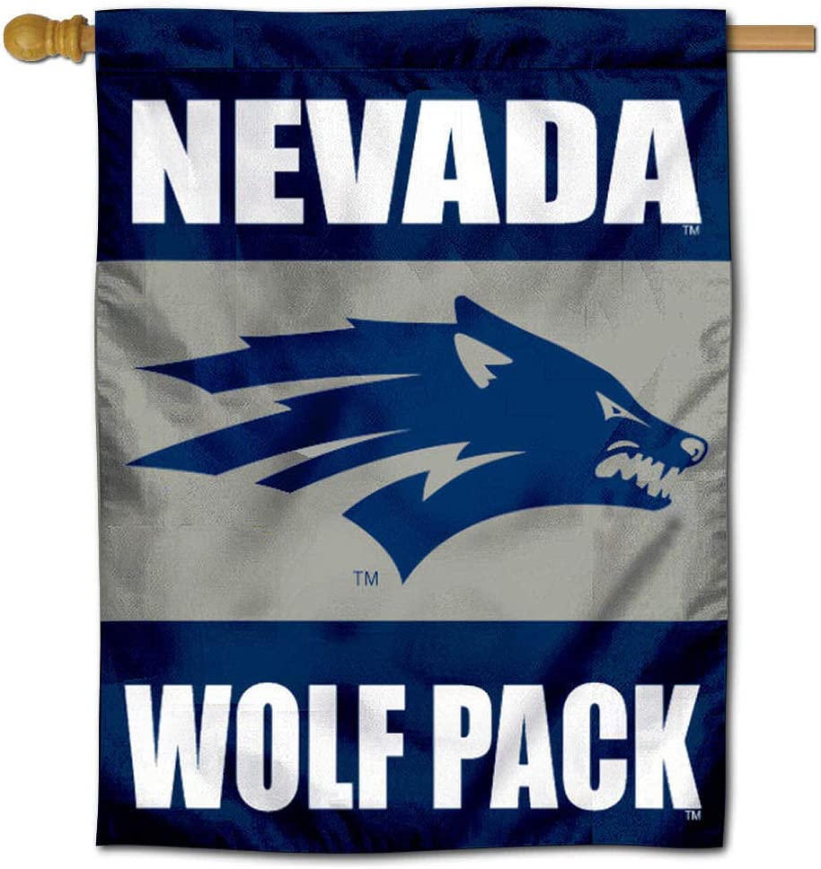 College Flags & Banners Co. Nevada Wolf Pack Banner House Flag ...