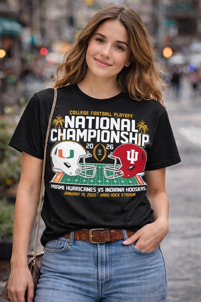 College Football Championship Helmet Shirt | Big Game 2026 Fan Tee, Red ...