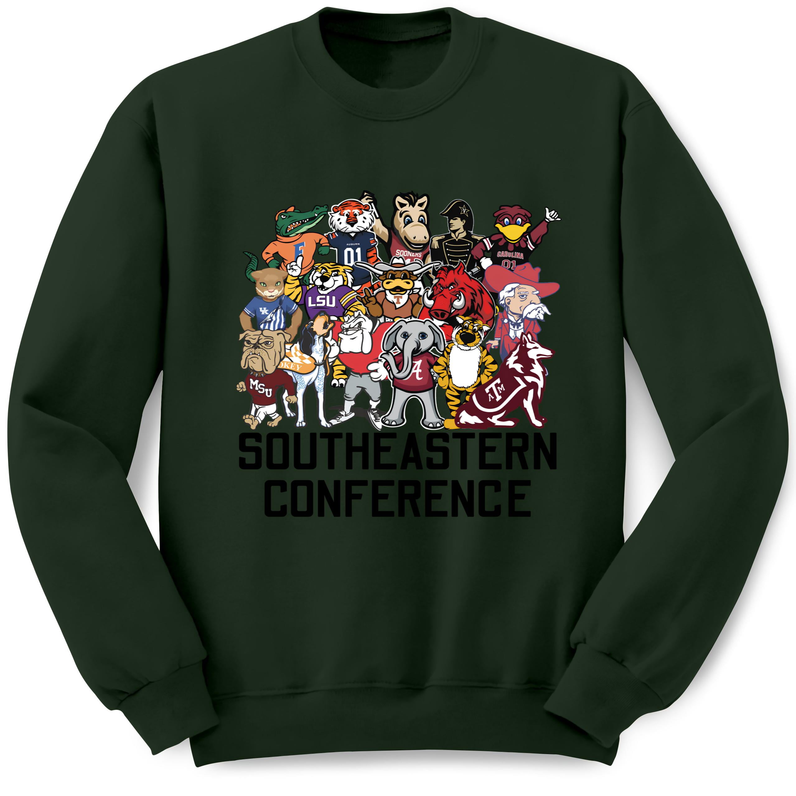 College Football Conference Shirt, Southeastern Team Mascots Tee ...