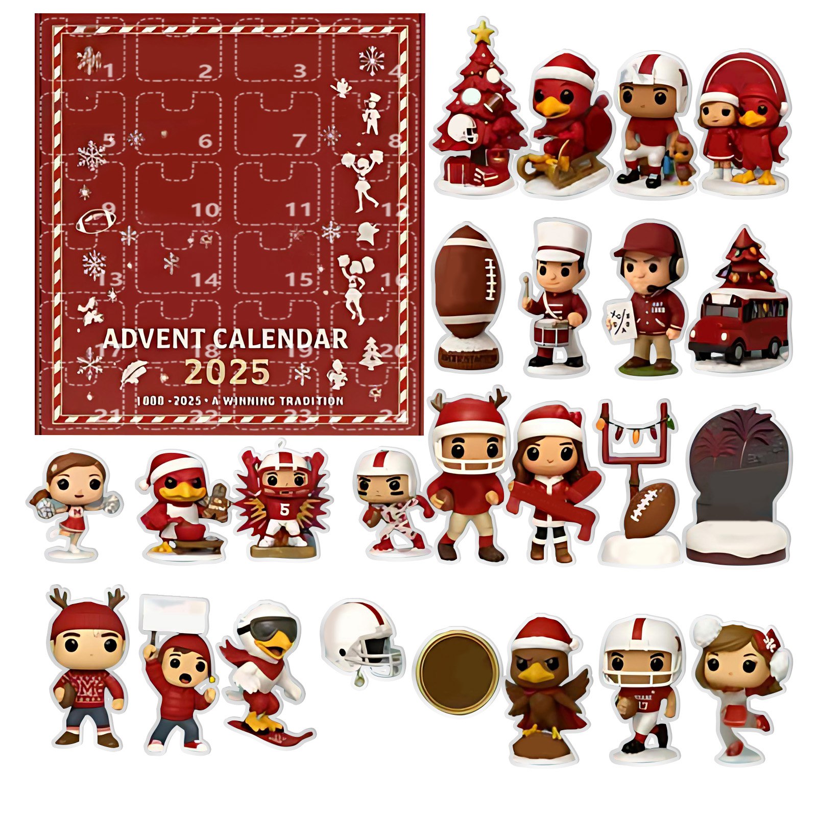 College Football Team Advent Calendar 2025, 24 Days Christmas Countdown ...