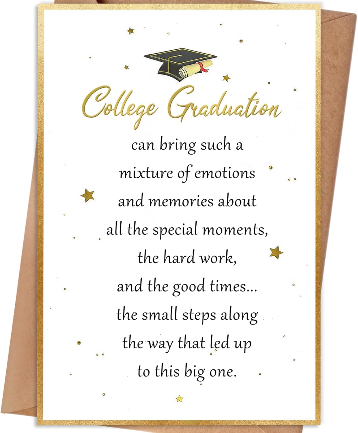 College Graduation Card, Inspirational Graduation Card Gift for College ...