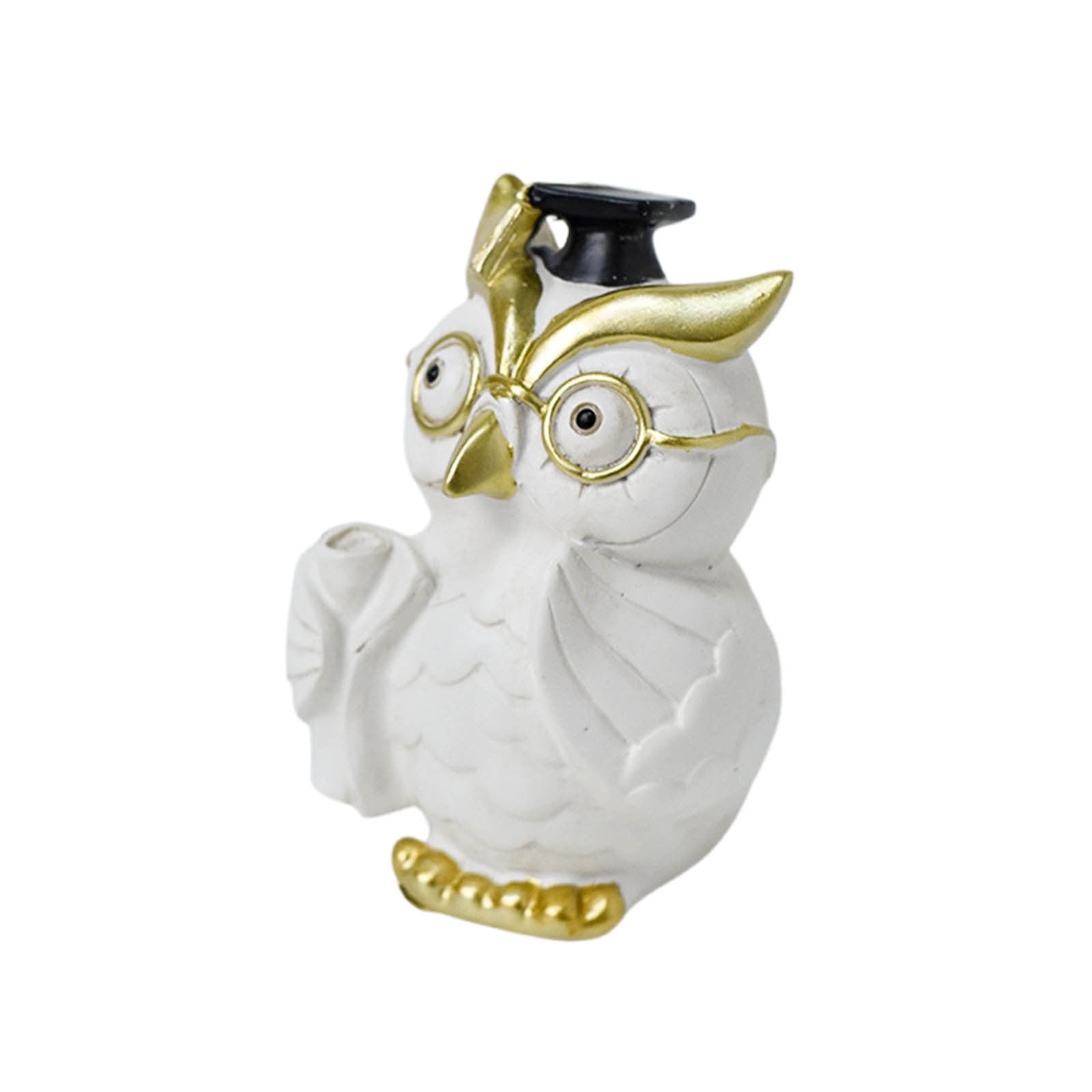 College Graduation Decorations 2025, Resin Owl Statue Desk Figure ...