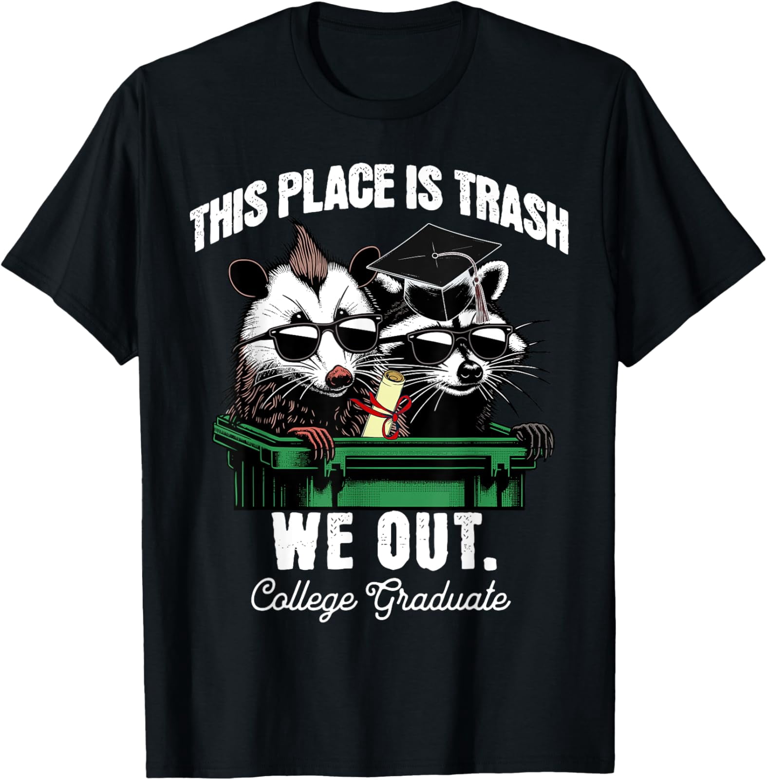 College Graduation Gen Z Opossum We Out T-Shirt All Size S-5Xl ...