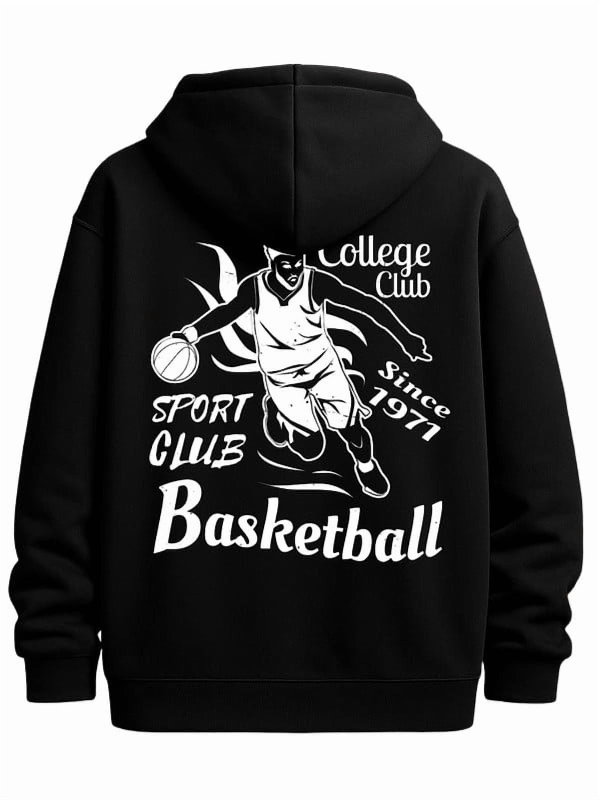 College Hoops funny hoodies mens sweatshirts black Perfect for Fall ...