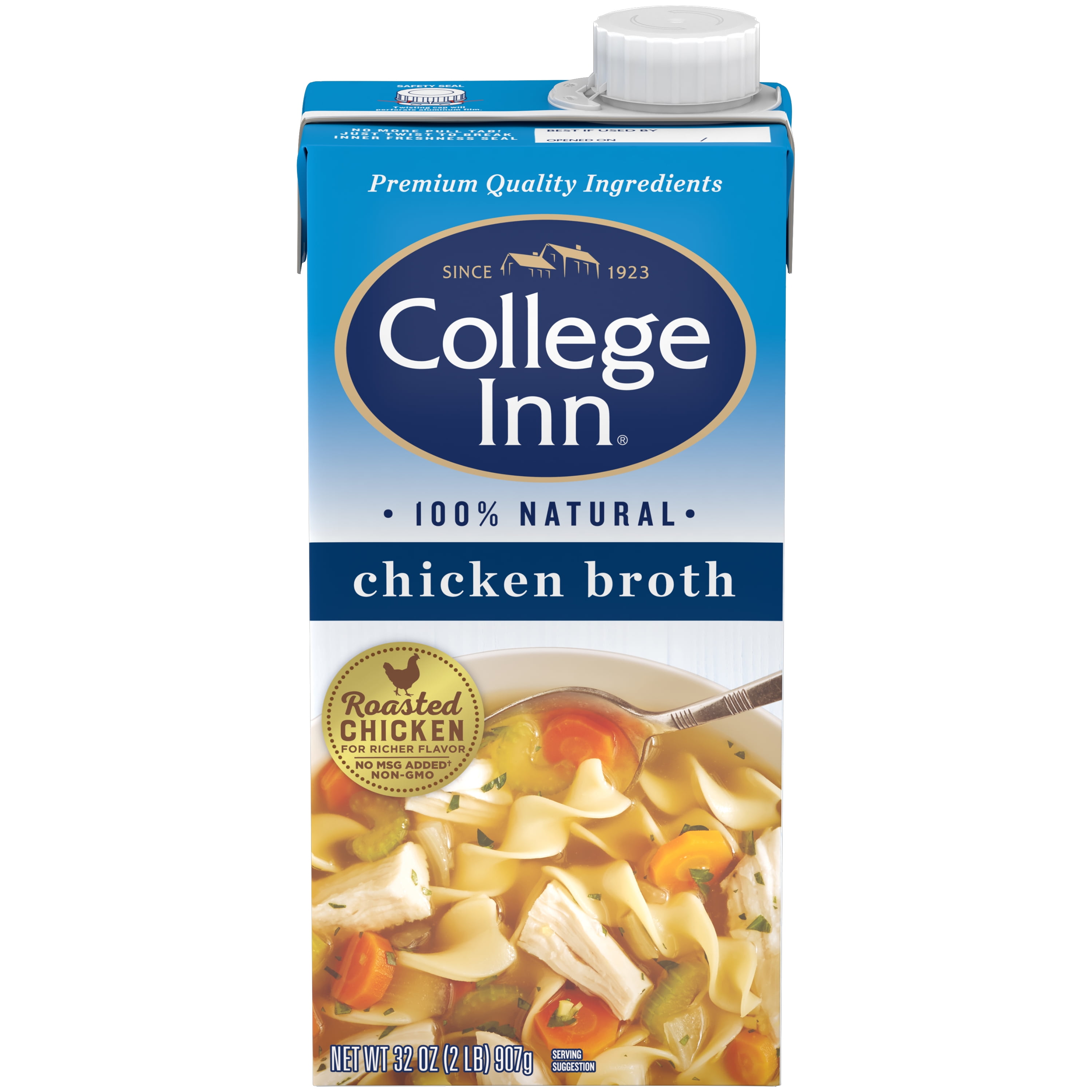 College Inn 100% Natural Chicken Broth, 32 oz Carton - Walmart.com