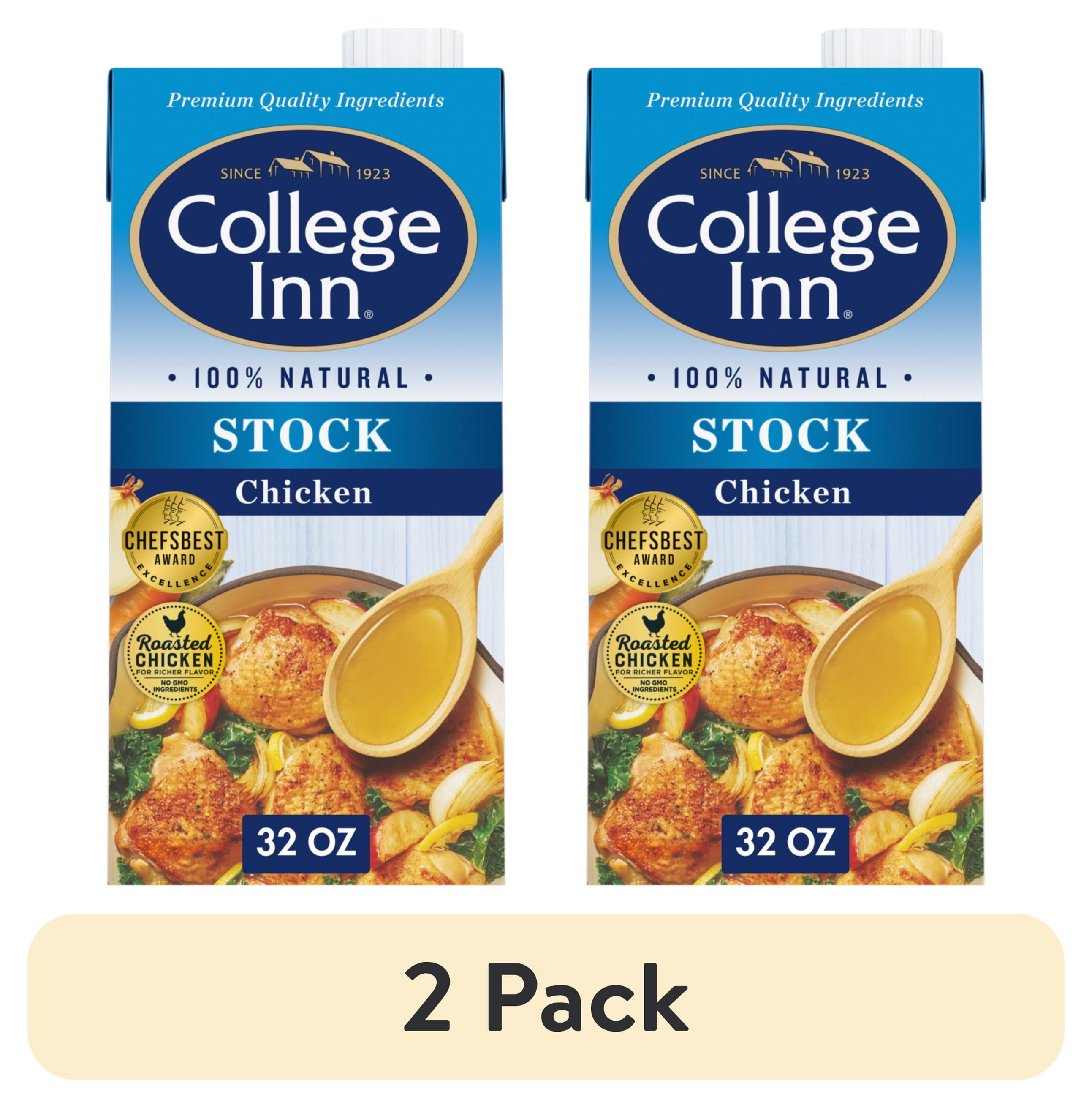 (2 pack) College Inn Chicken Stock, 32 oz Carton - Walmart.com