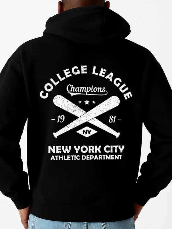 College League Hoodie graphic hoodies mens sweatshirts black Perfect ...