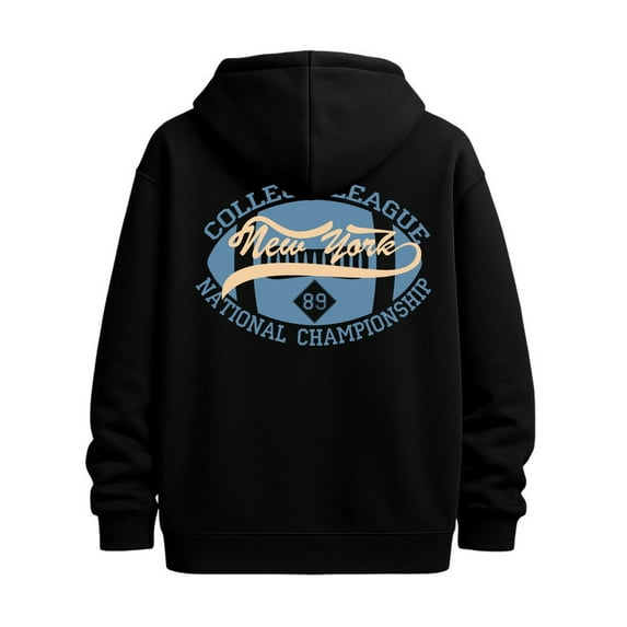 College League sweatshirt for men regular fit black Casual Sporty Style ...