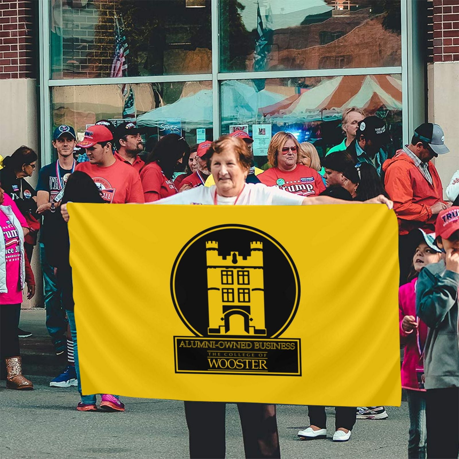 College Of A Wooster Logo Flag 3x5 Ft Holiday Banner Garden Yard House ...