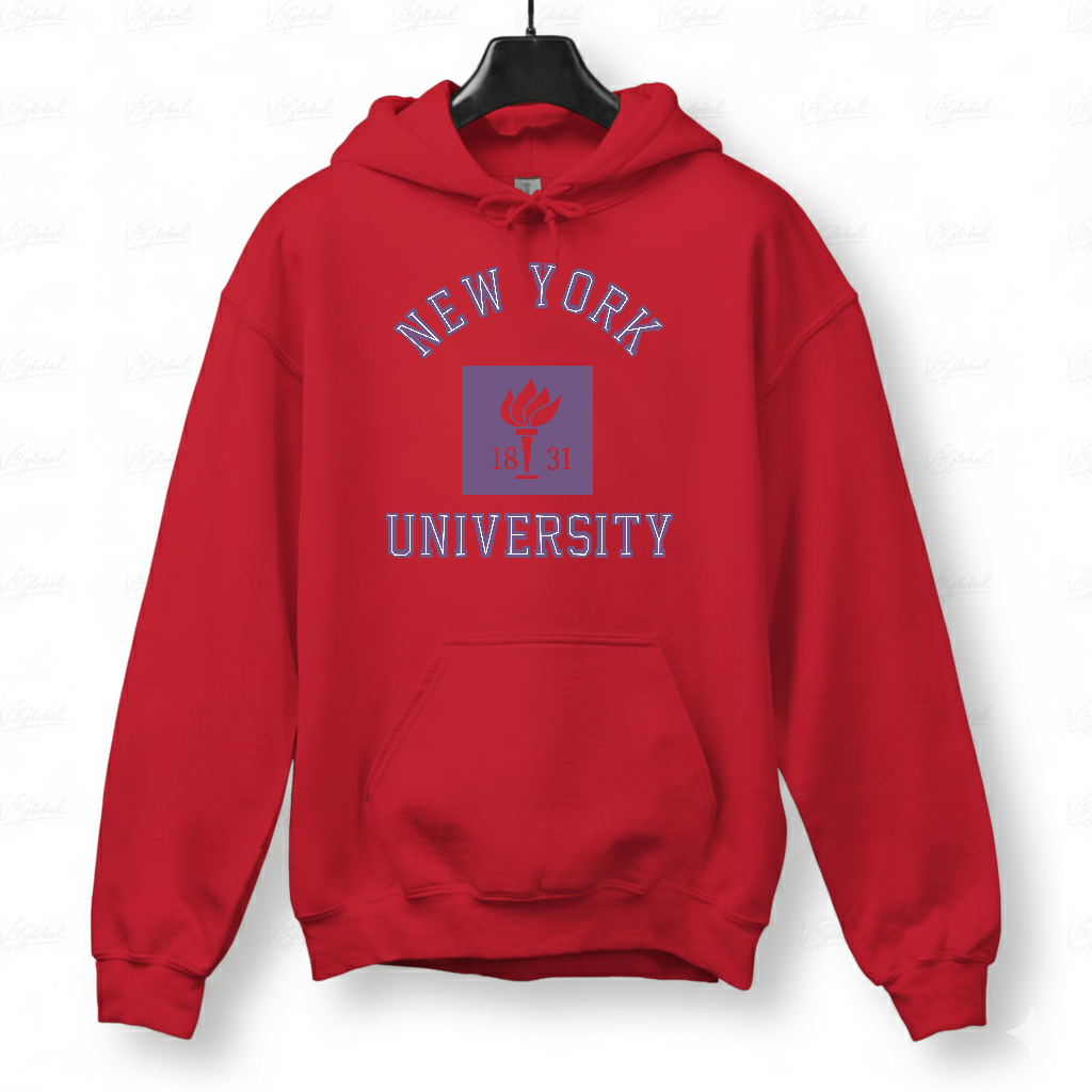 College Pride Retro NYU Logo New York University Hoodie for Men & Women ...