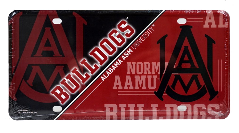 Alabama A&M Bulldogs Logo 12x6 Metal License Plate Auto Tag - Walmart.com