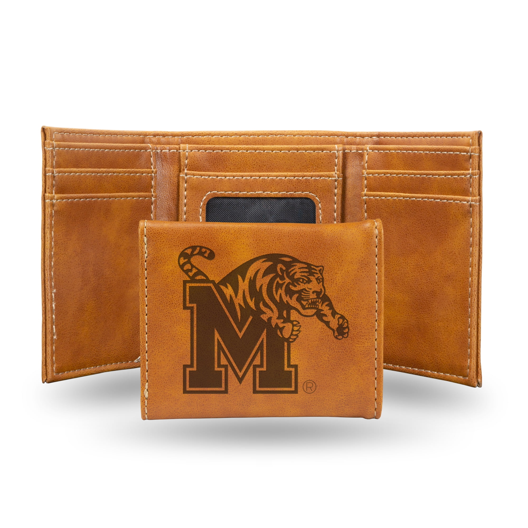 College Rico Industries Memphis Tigers Laser Engraved Brown Tri-Fold ...