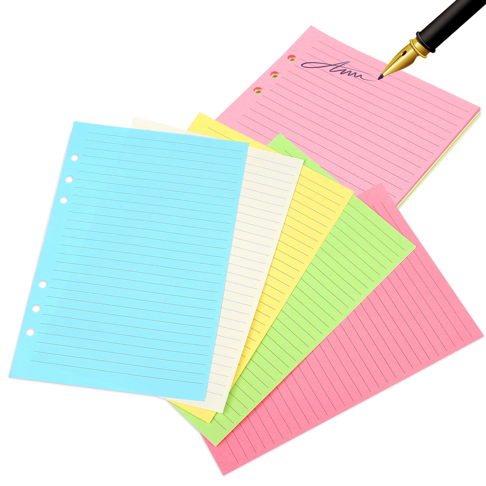 College Rule Filler Paper, 8.25" X 5.58", Multicolor, 50 Sheets ...