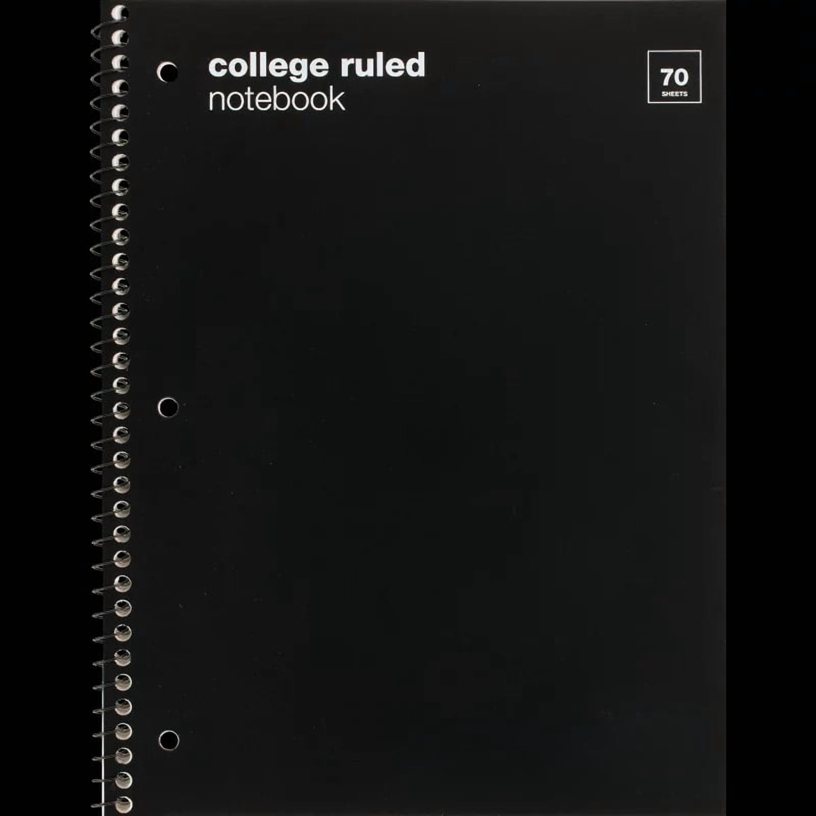 College Ruled 1 Subject Flexible Plastic Cover Spiral Notebook - ub&ub ...
