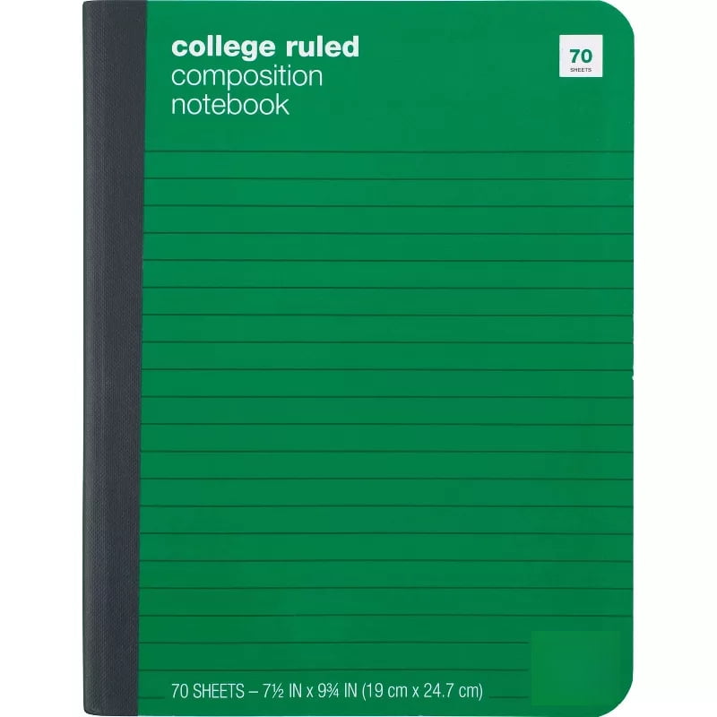 College Ruled Hard Cover Composition Notebook - ub&ub - Walmart.com