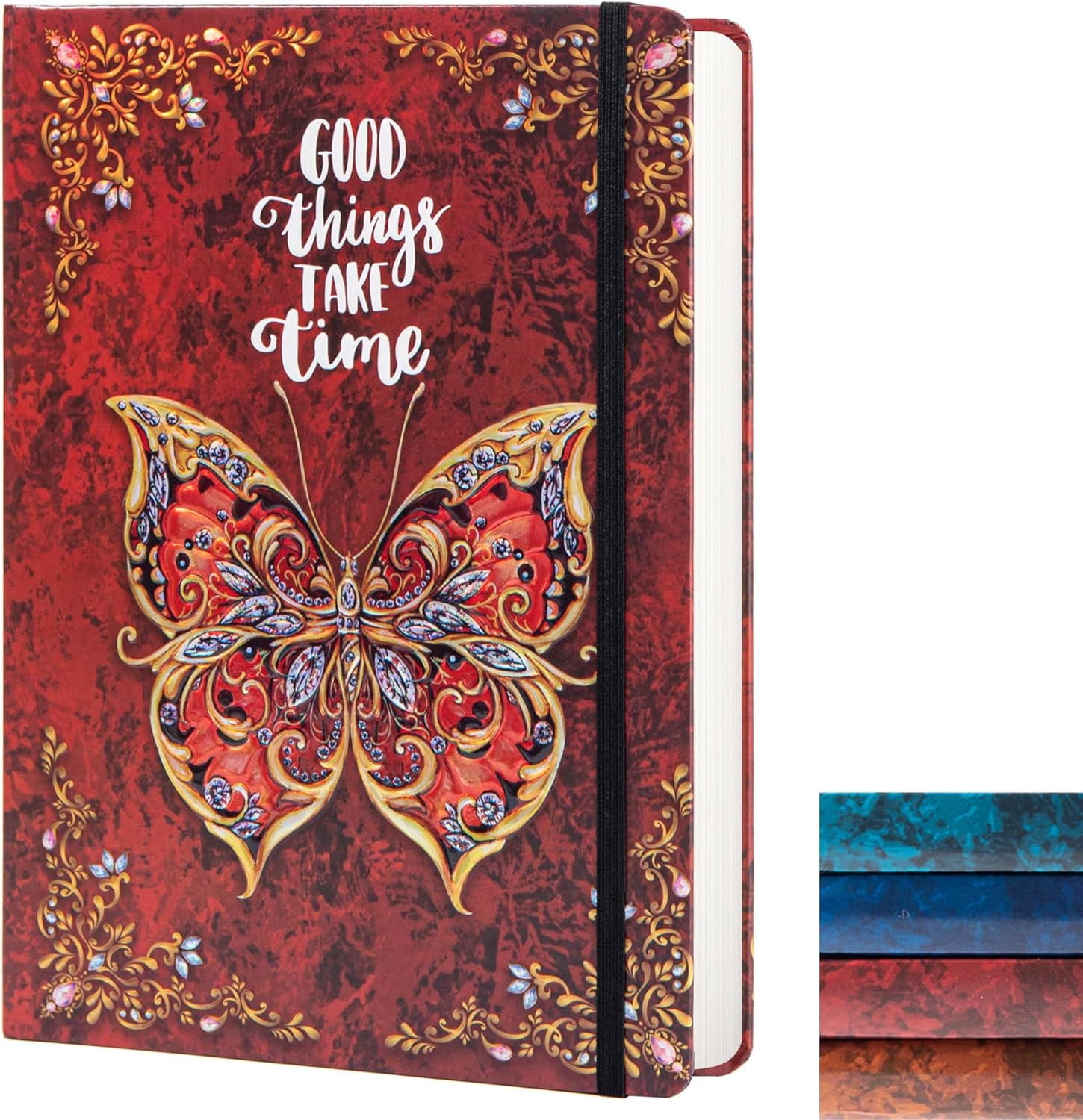 College Ruled Journal for Writing-B5 3D Butterfly Embossed Hardcover ...