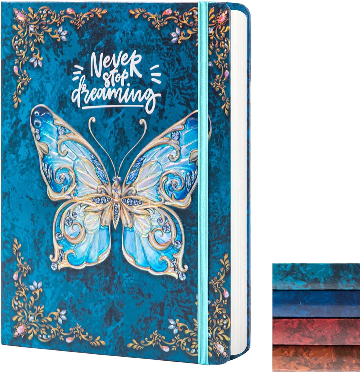 College Ruled Journal for Writing-B5 3D Butterfly Embossed Hardcover ...
