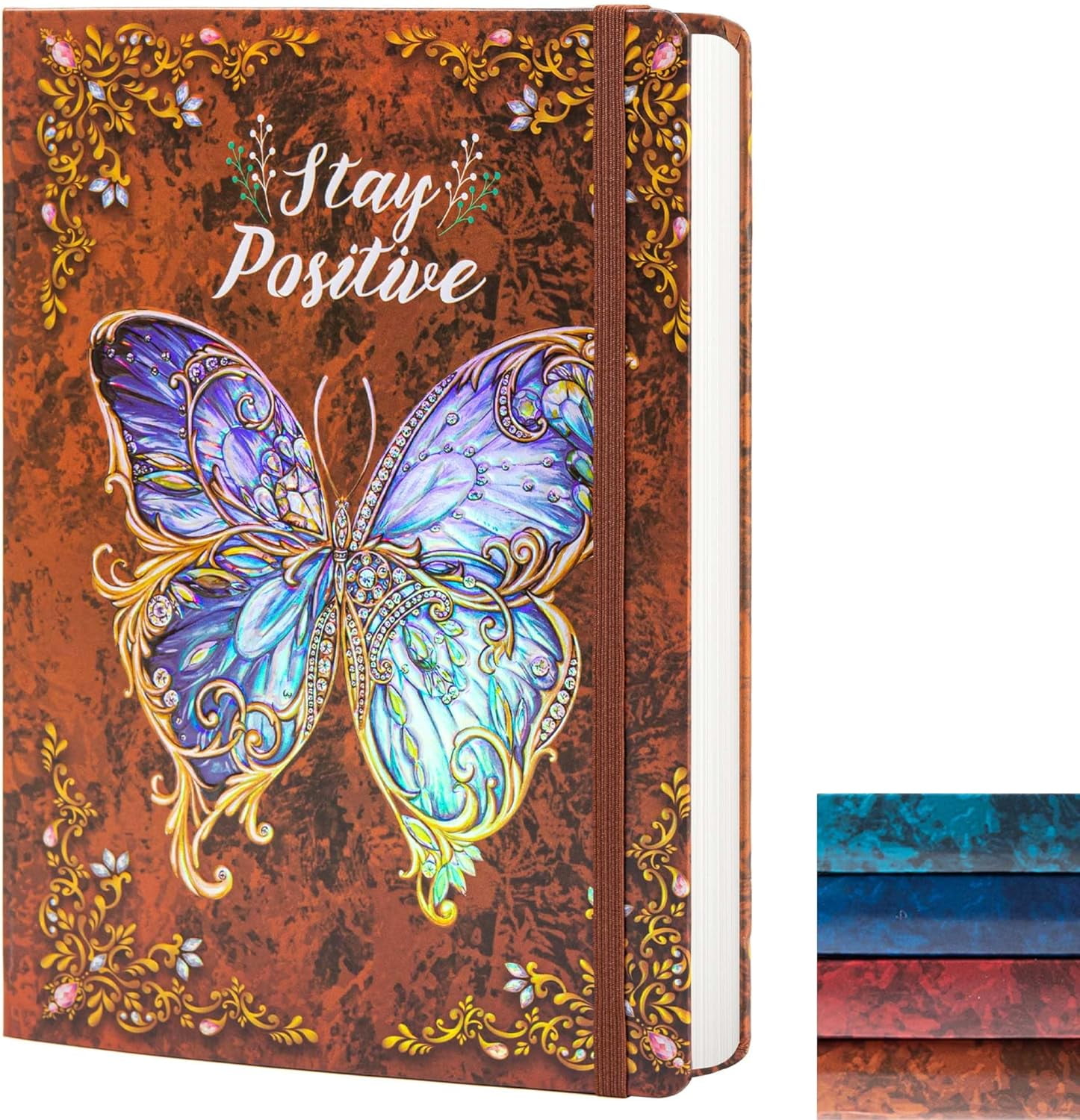 College Ruled Journal for Writing-B5 3D Butterfly Embossed Hardcover ...