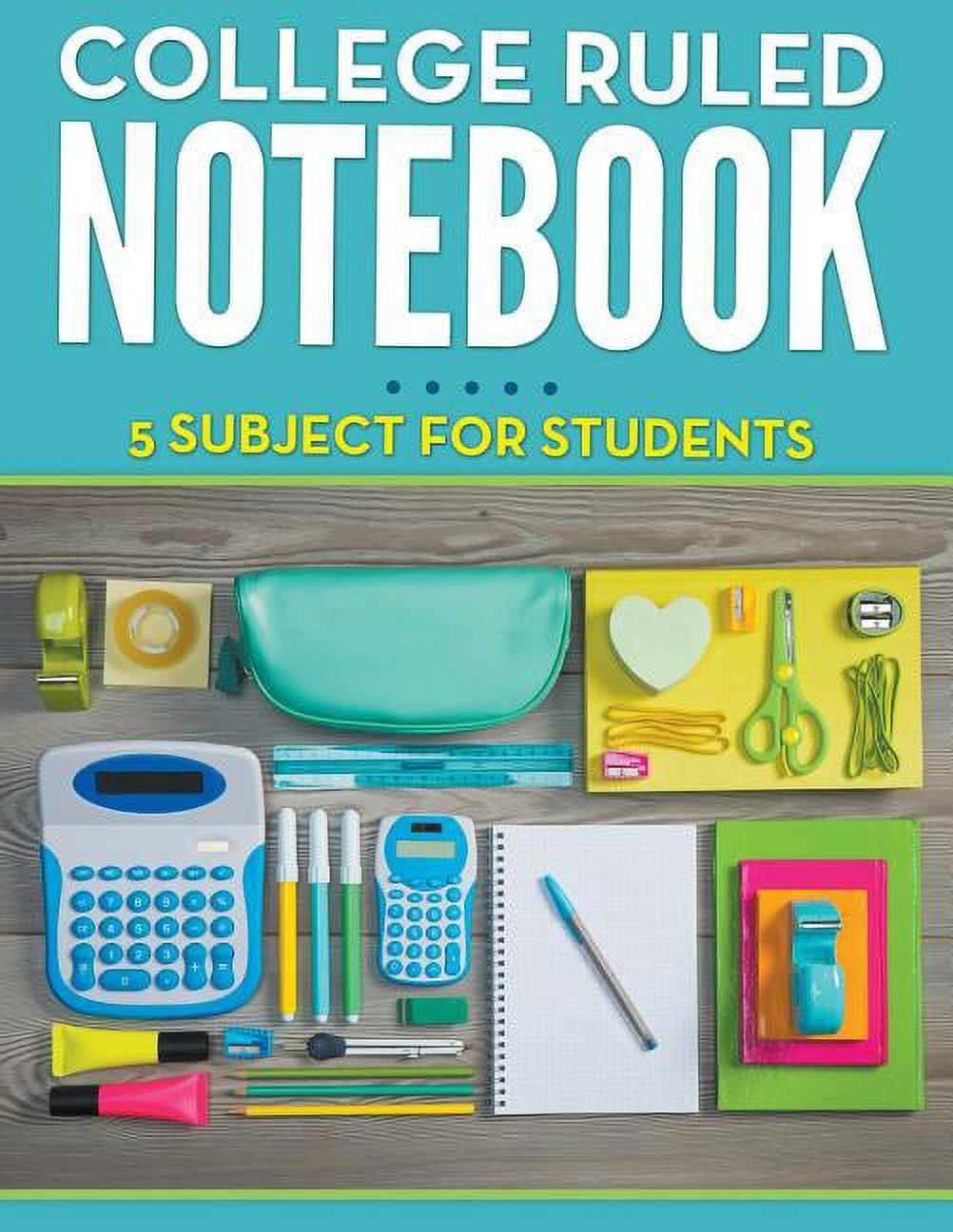 College Ruled Notebook - 5 Subject For Students (Paperback) - Walmart.com