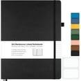 College Ruled Notebook, A4 Hardcover Leather Notebook for Work, Lined ...