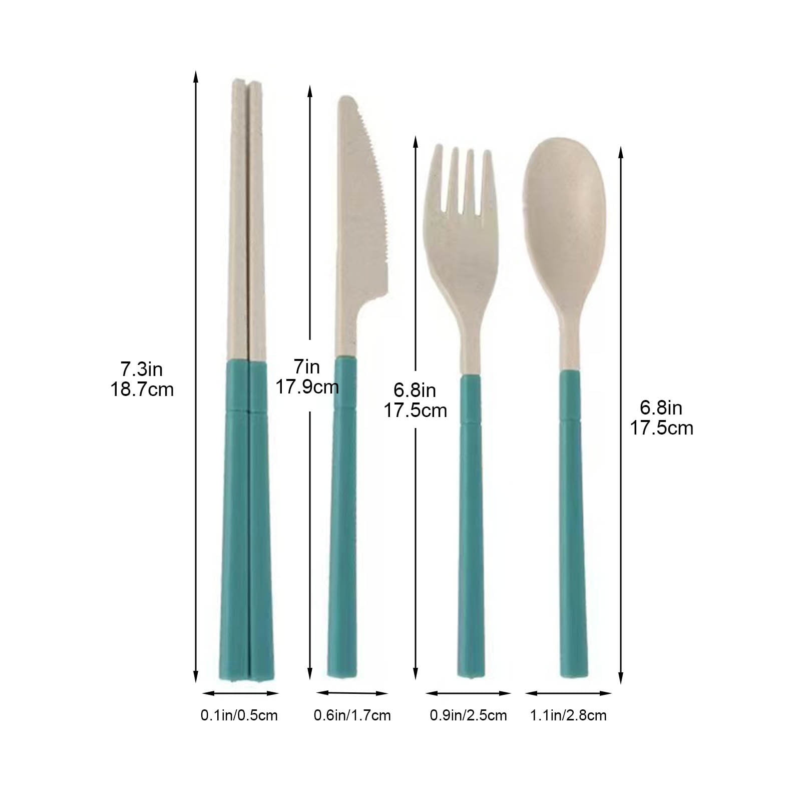 College Student Portable Cutlery Set With Detachable Knives Spoons ...