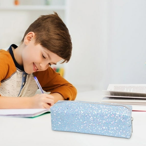 College Supplies, Pencil Box Glitter Shiny Pencil Case Stationery ...