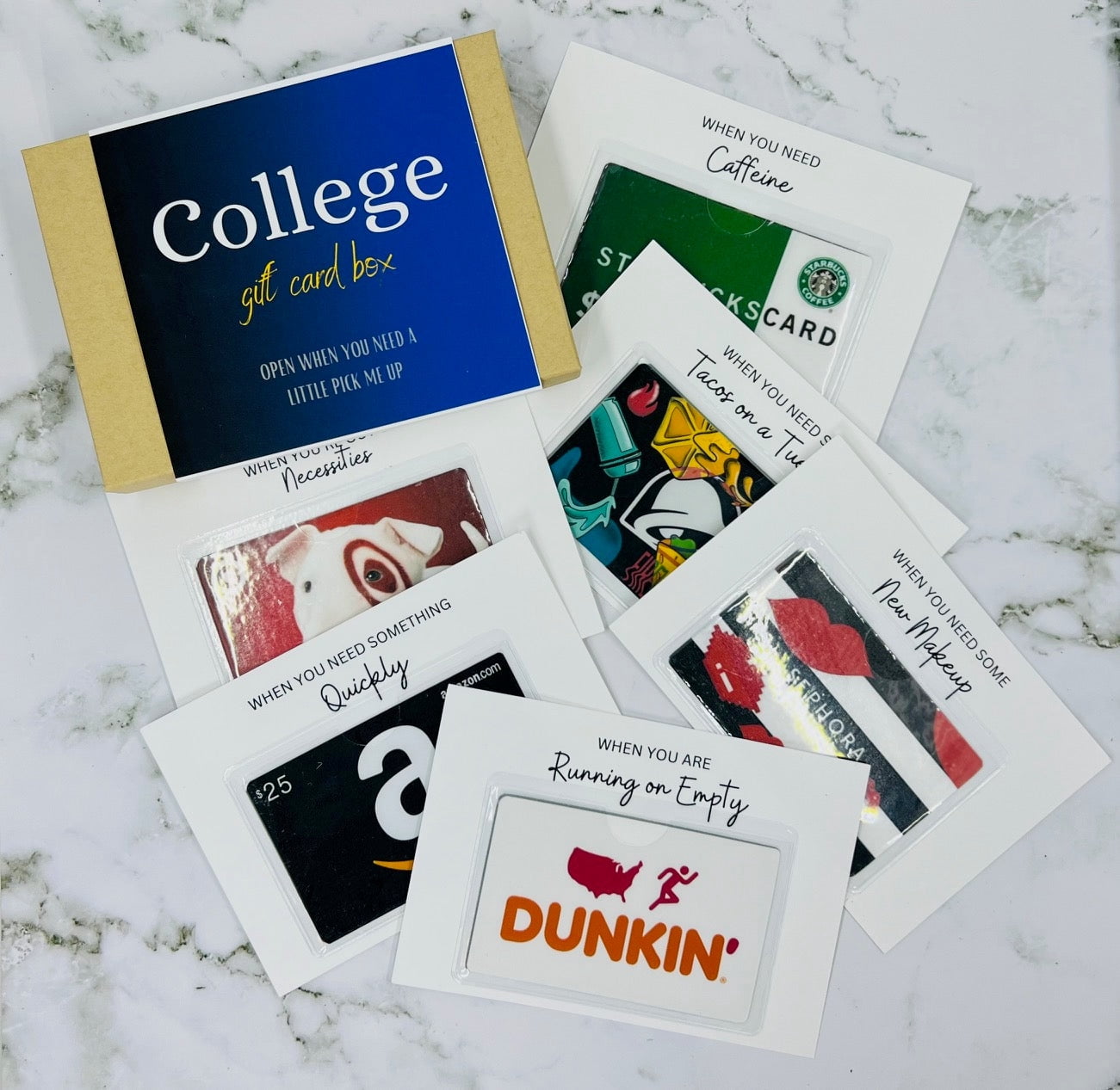 College Survival Box, College Gift Box, Gift Card Holder, Money Holder ...