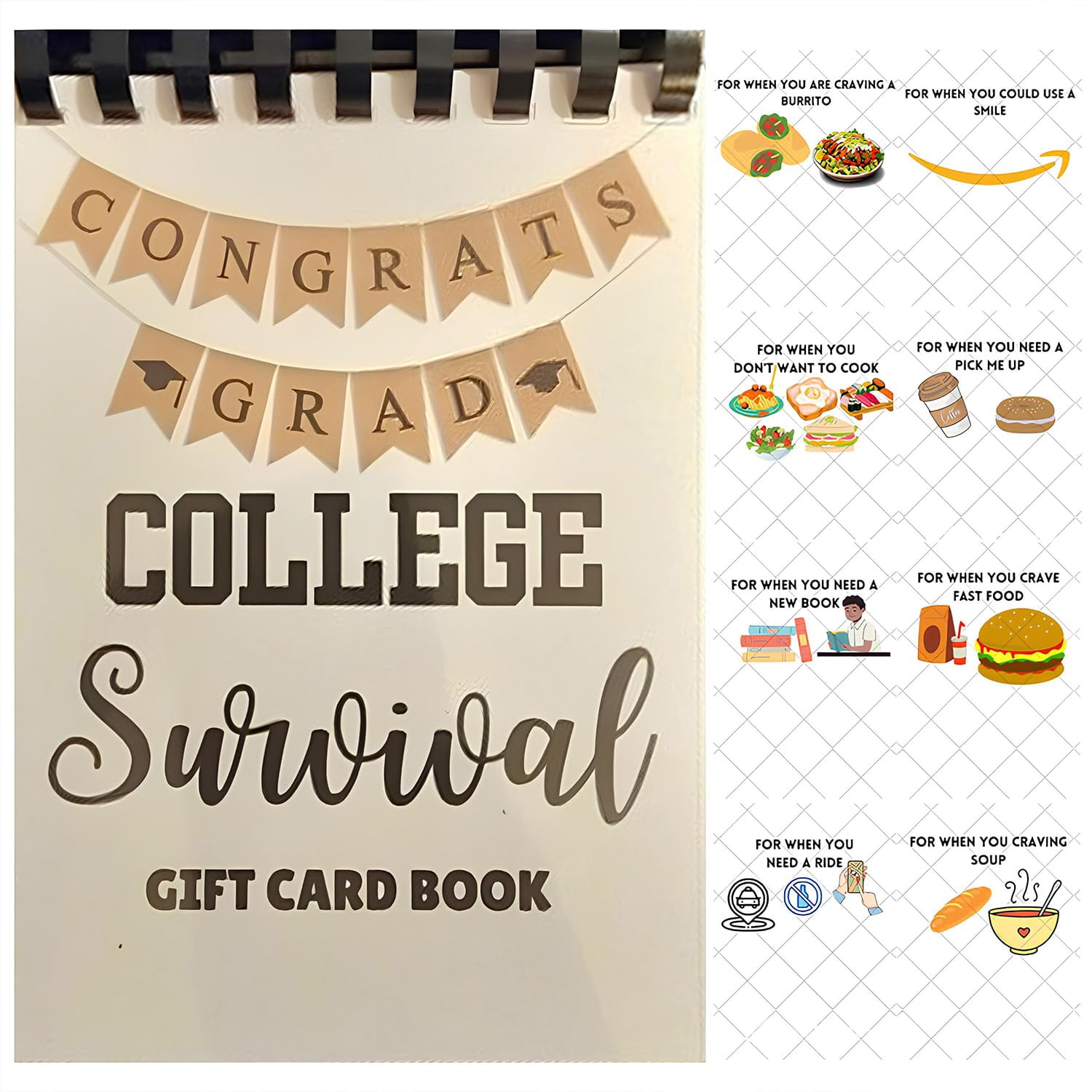 College Survival Gift Card Book, High School Graduation Gift Card Book ...