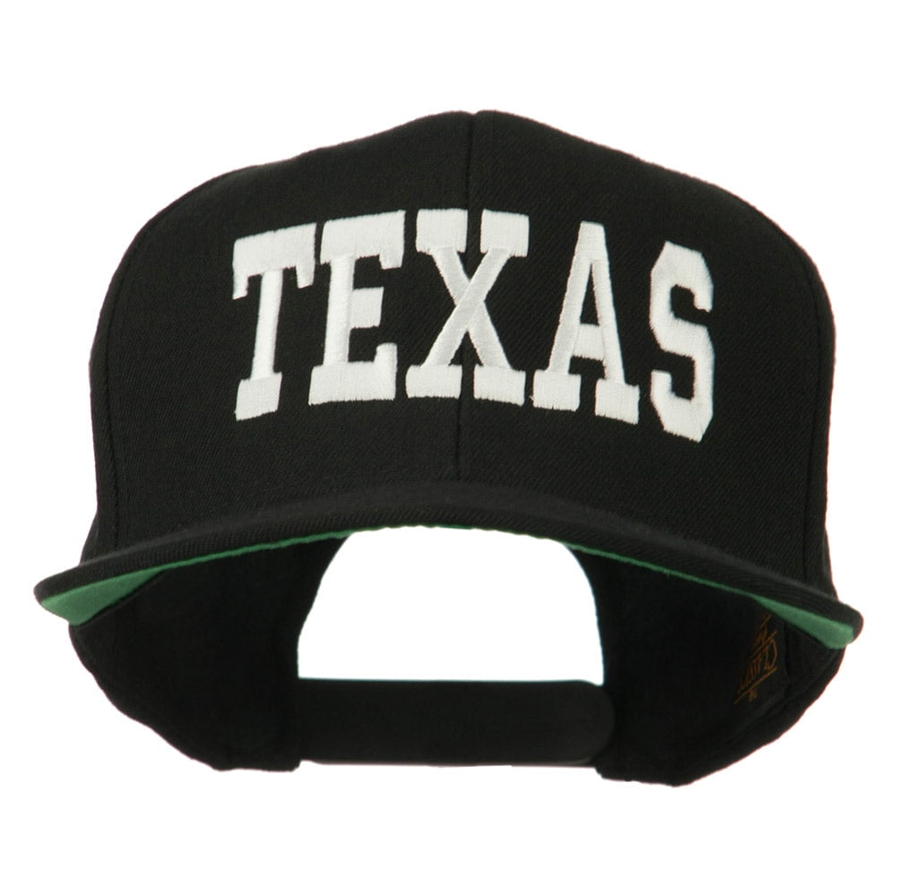 College Texas Embroidered Snapback Cap - Black OSFM - Walmart.com