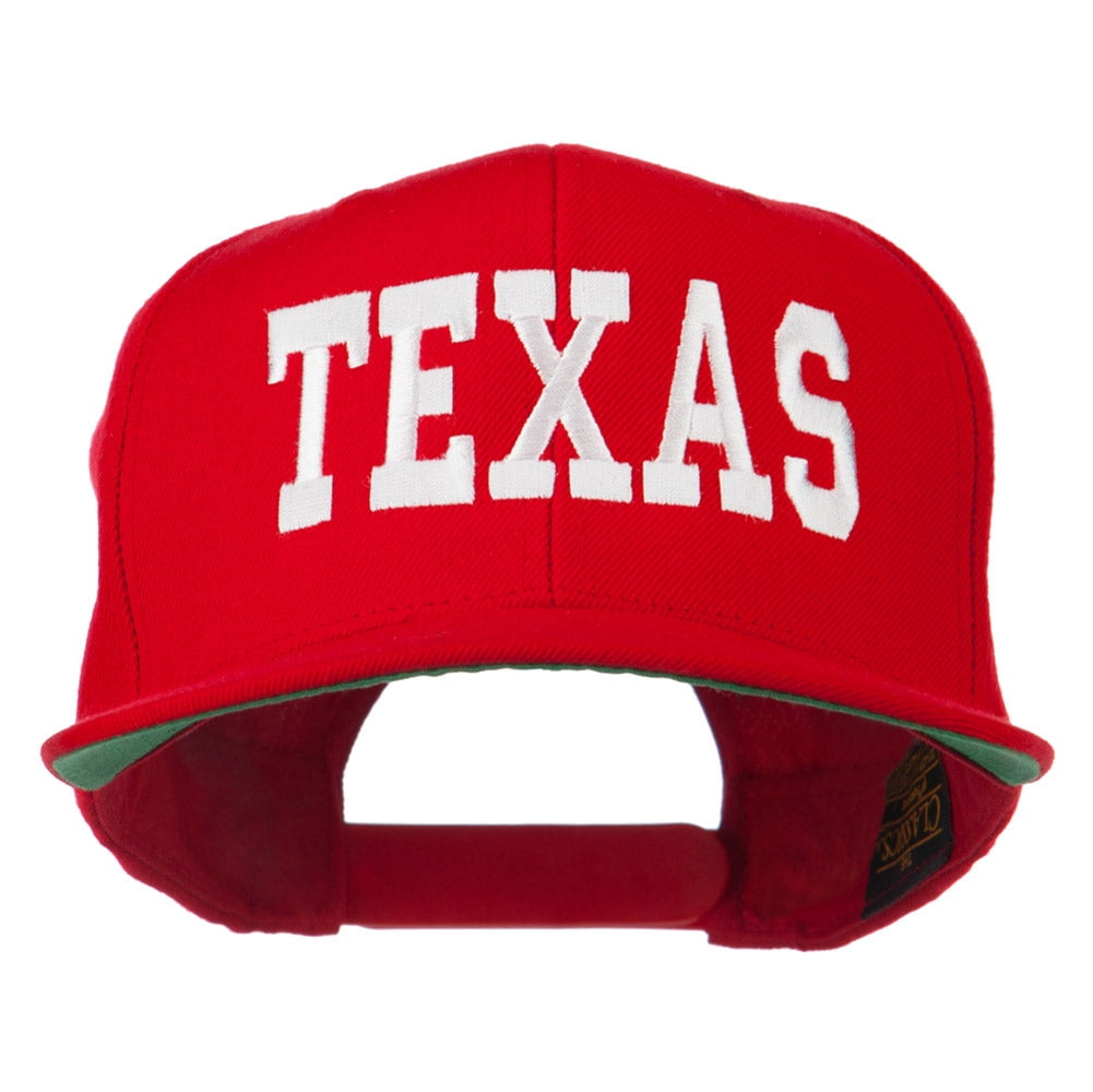 College Texas Embroidered Snapback Cap - Red OSFM - Walmart.com