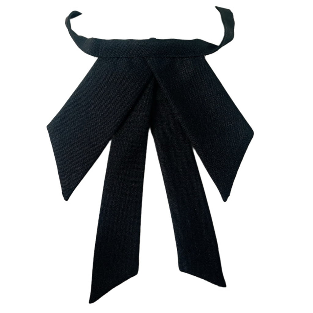 College Women Pre-Tied Bows Tie Vintage Pearl Jewelry Ribbon Necktie ...