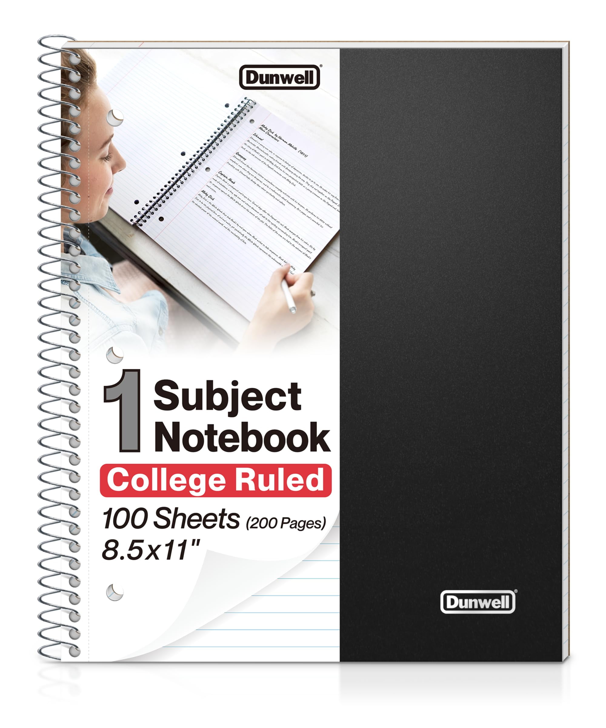 Spiral notebook college ruled, 1 subject notebook 8.5 x 11, plastic ...