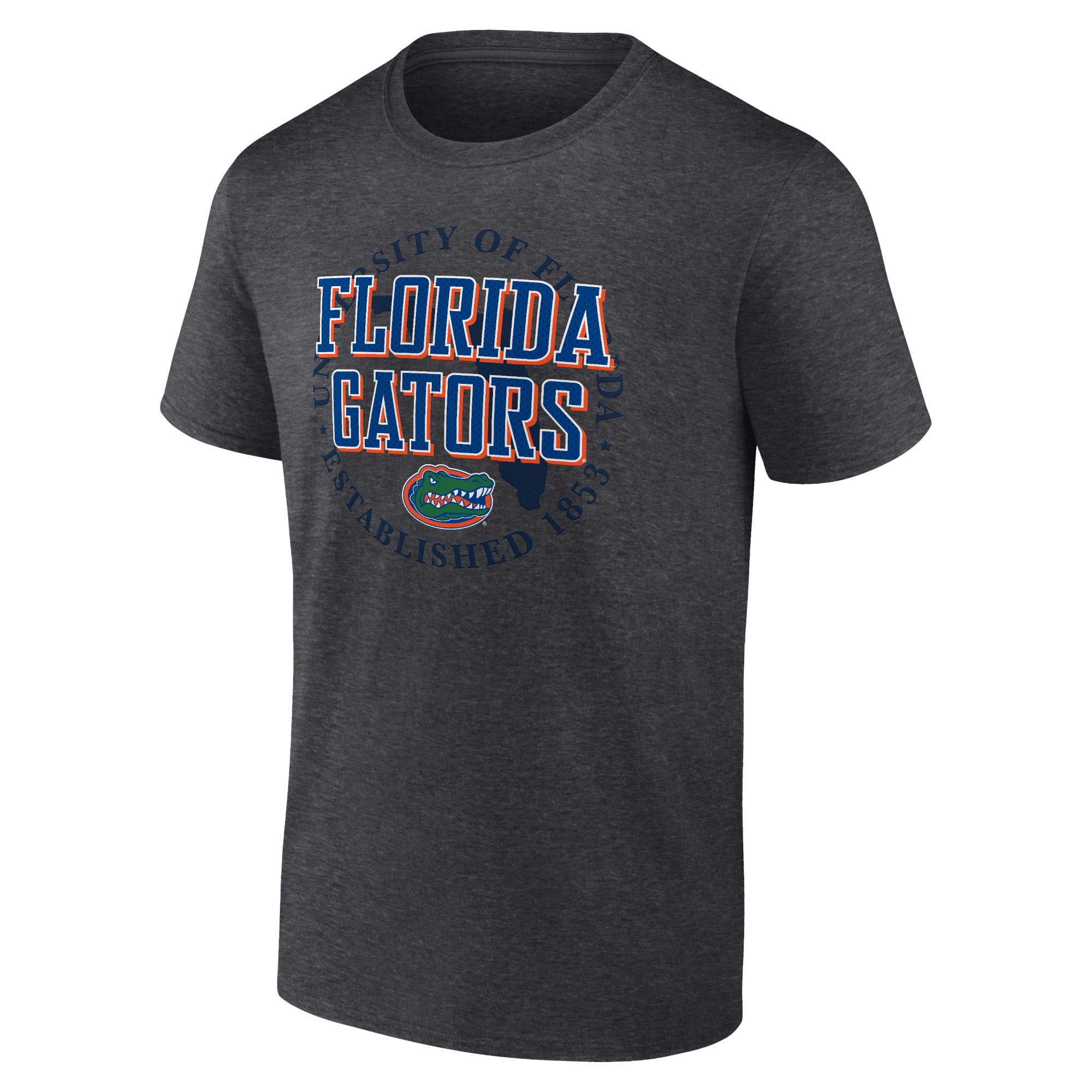 Collegiate FL GATORS Men's Grey Color Short Sleeve Cotton Crew Tee ...